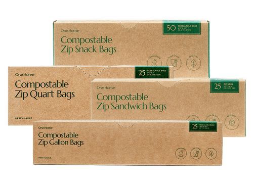 Cleanomic compostable* Zip Bags